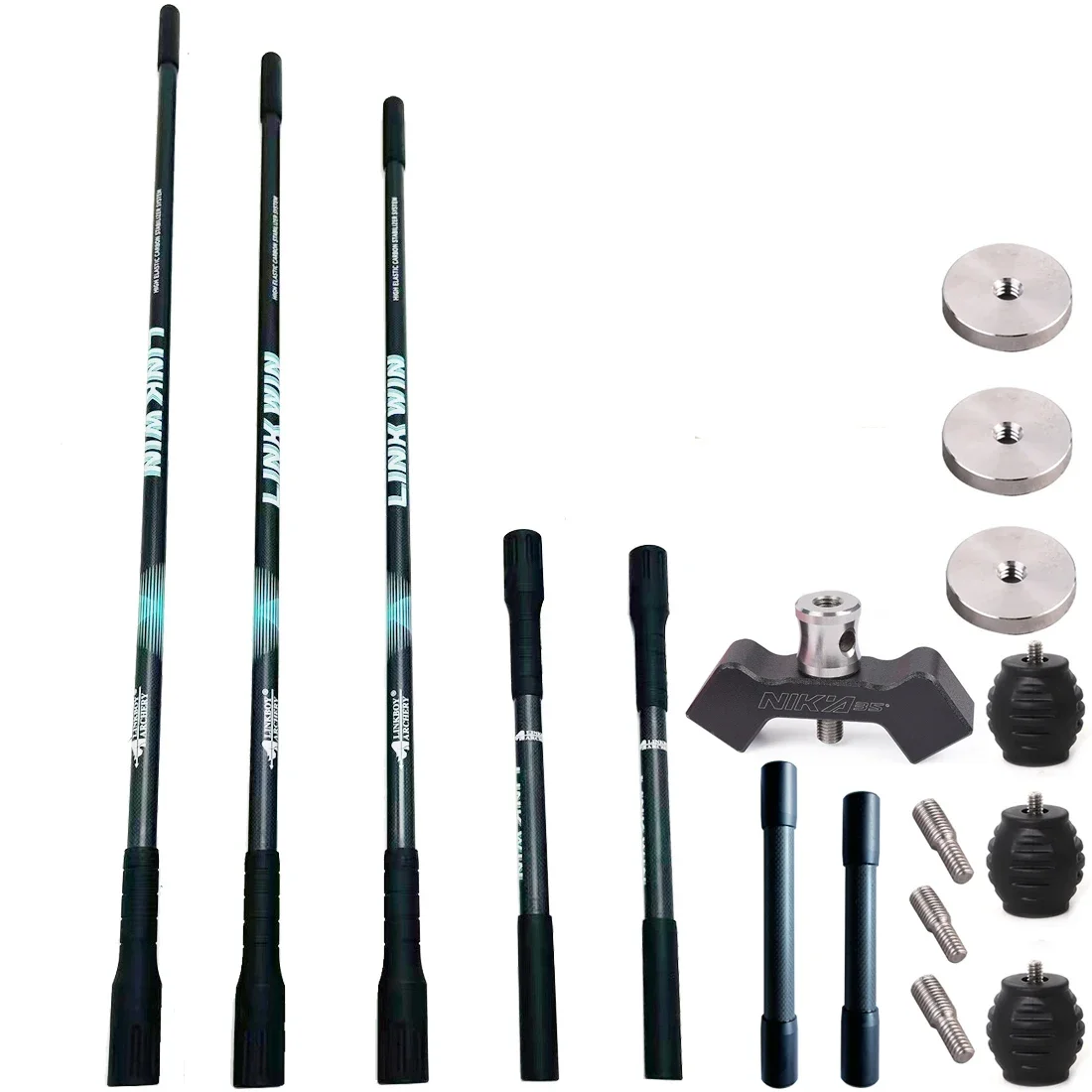 Archery-Balance-Bar-Set-Bow-Stabilizer-1K-Carbon-Rod-Dampener-Recurve ...