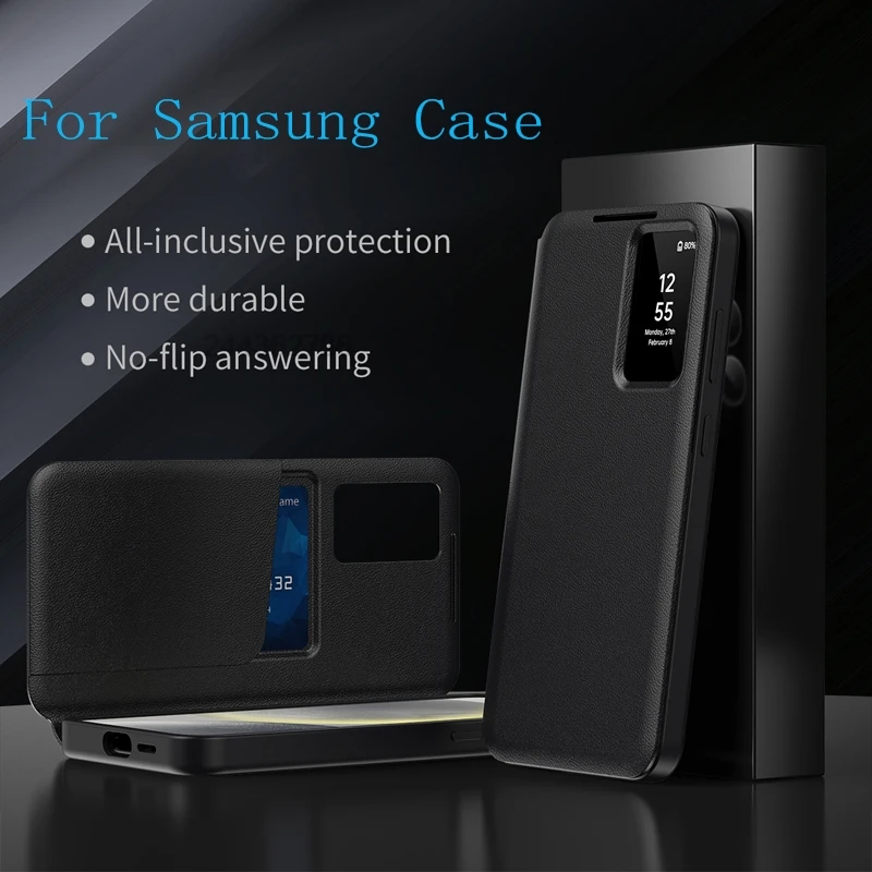 Original Smart View Wallet Smartphone Case For Samsung S25 S24 S23 Plus ...