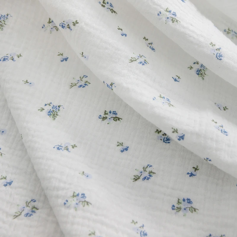 135x50cm-Soft-Pure-Color-Crepe-Double-Layer-Cotton-Yarn-Fabric-Making ...
