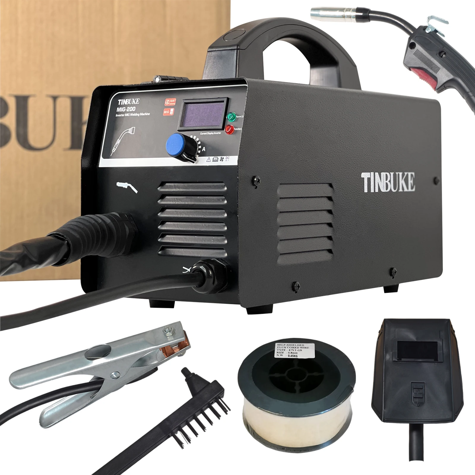 TINBUKE-Welding-Machine-MIG200-NO-Gas-ShieldedHousehold-Gasless-Gas ...