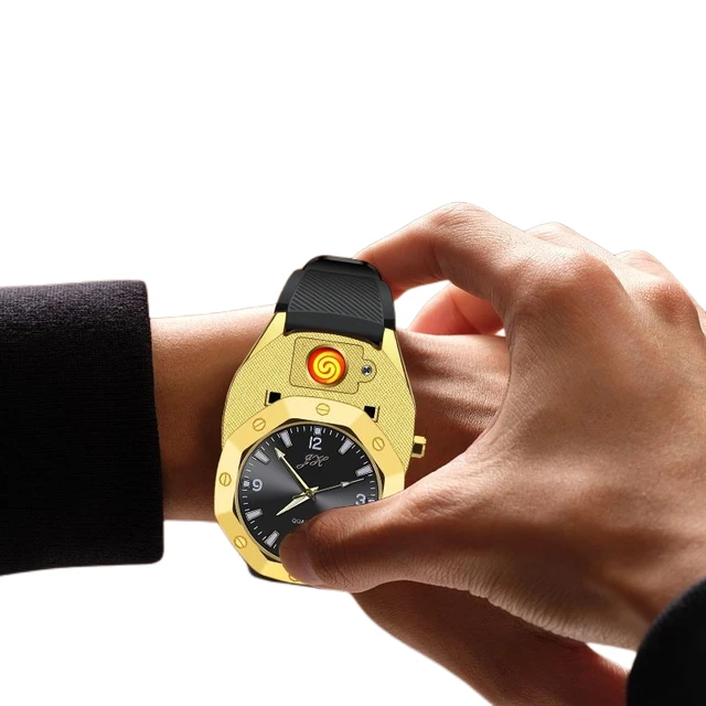 Men's Cigarette Lighter Watch Usb Clock Cigarette Lighter, 60% OFF