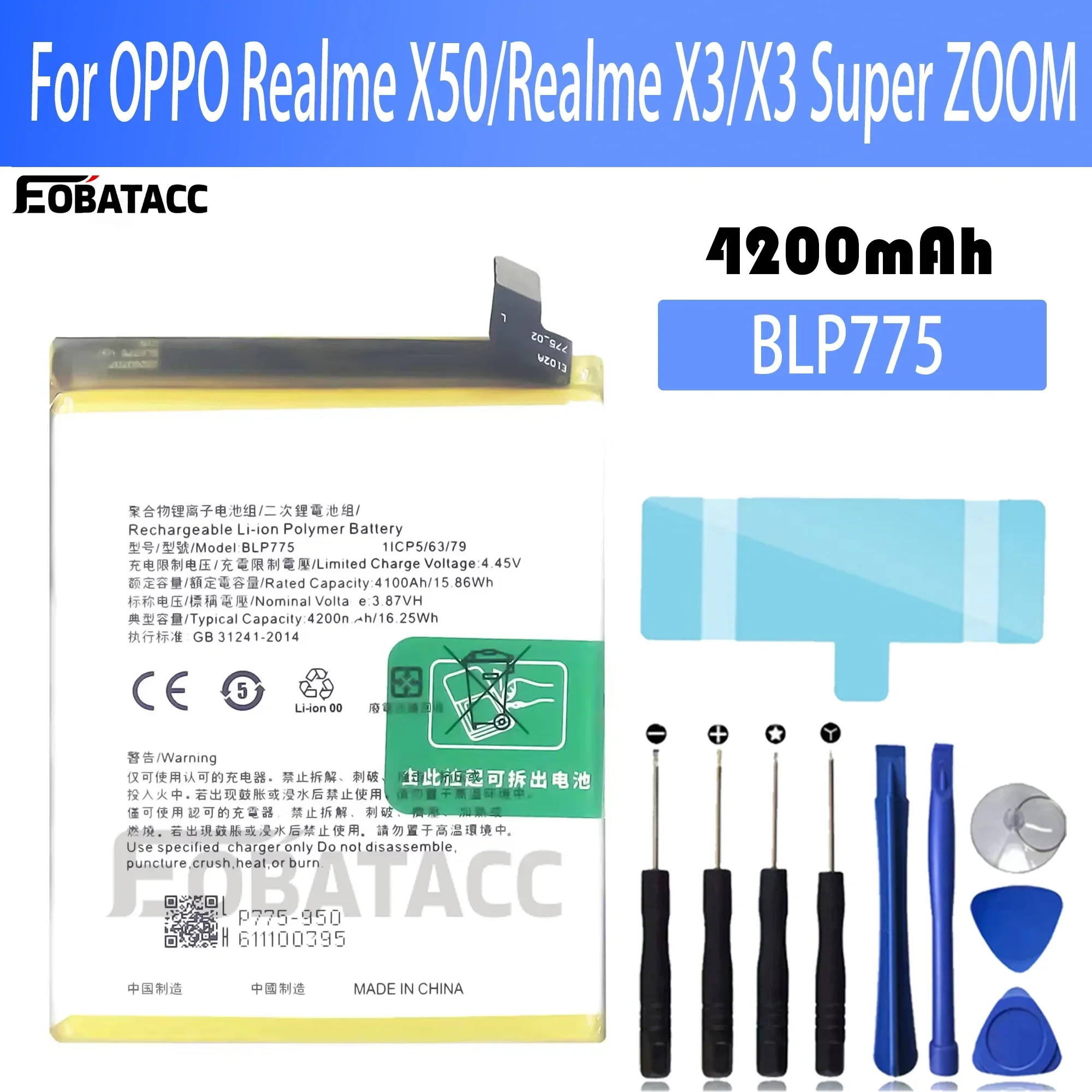 100% New Original Battery BLP775 For OPPO Realme X3 Realme X50 X3 Super ...