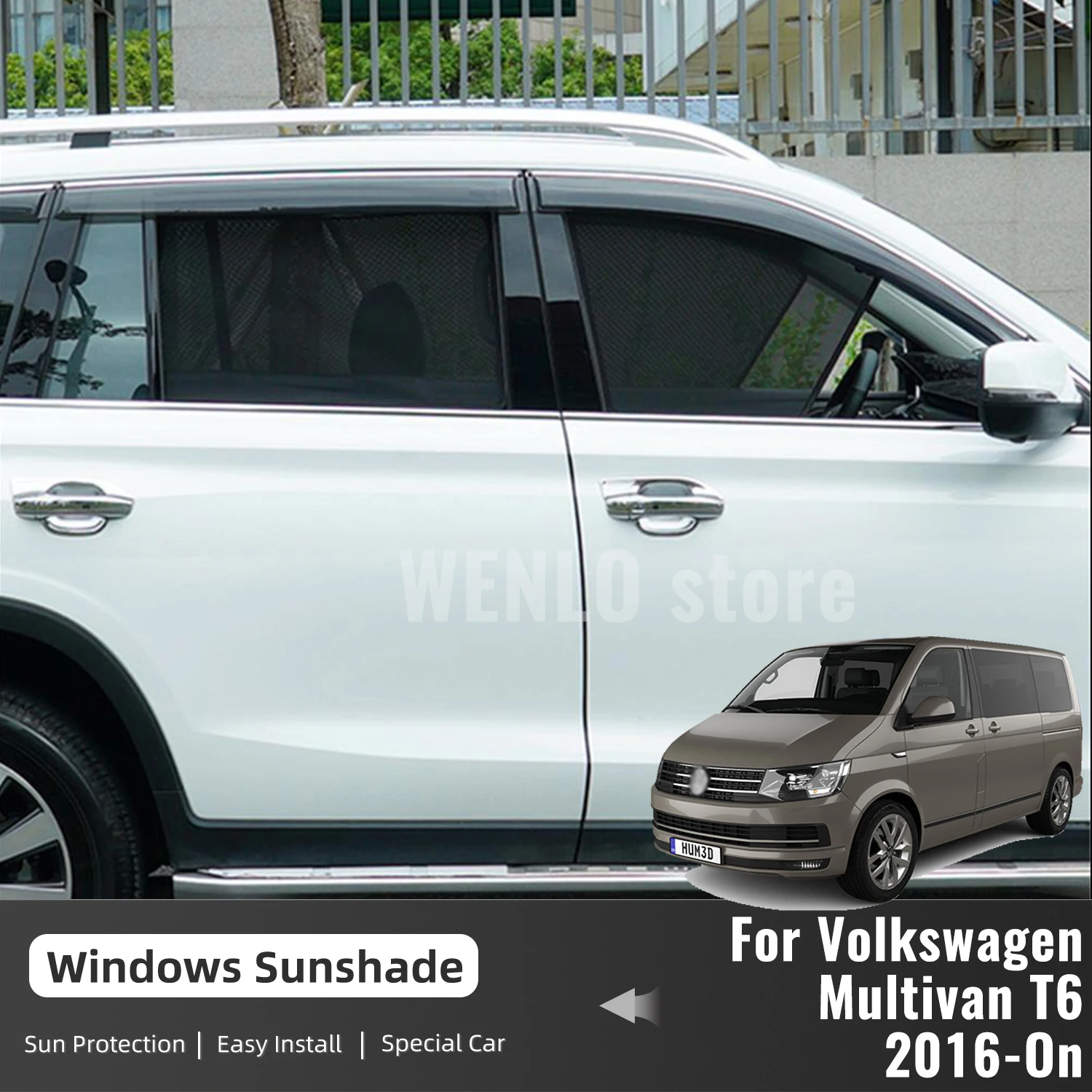 For-Volkswagen-VW-Multivan-T6-2016-2019-Car-Curtain-Window-Sunshade ...