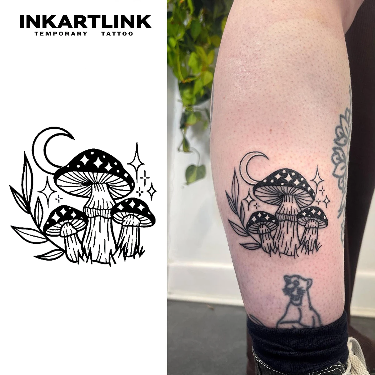 Mushroom-Temporary-Tattoo-Sticker-Lasts-1-2-Weeks-Waterproof-and ...