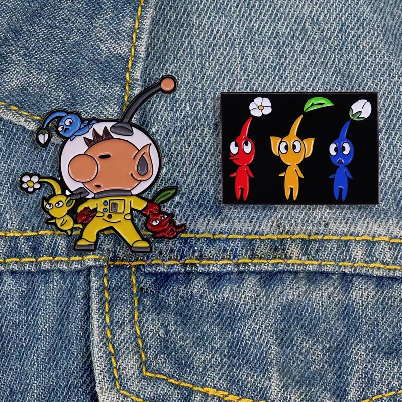 High-Quality-Pikmin-Collection-Game-Enamel-Pin-Cute-Creature-Animal ...
