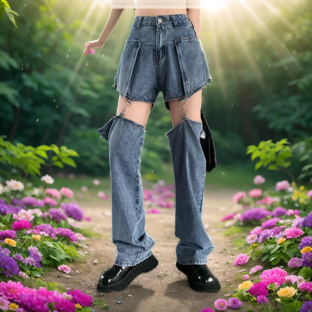 Women-s-High-Waist-Ripped-Jeans-Sexy-Design-Denim-Stretch-Removable ...