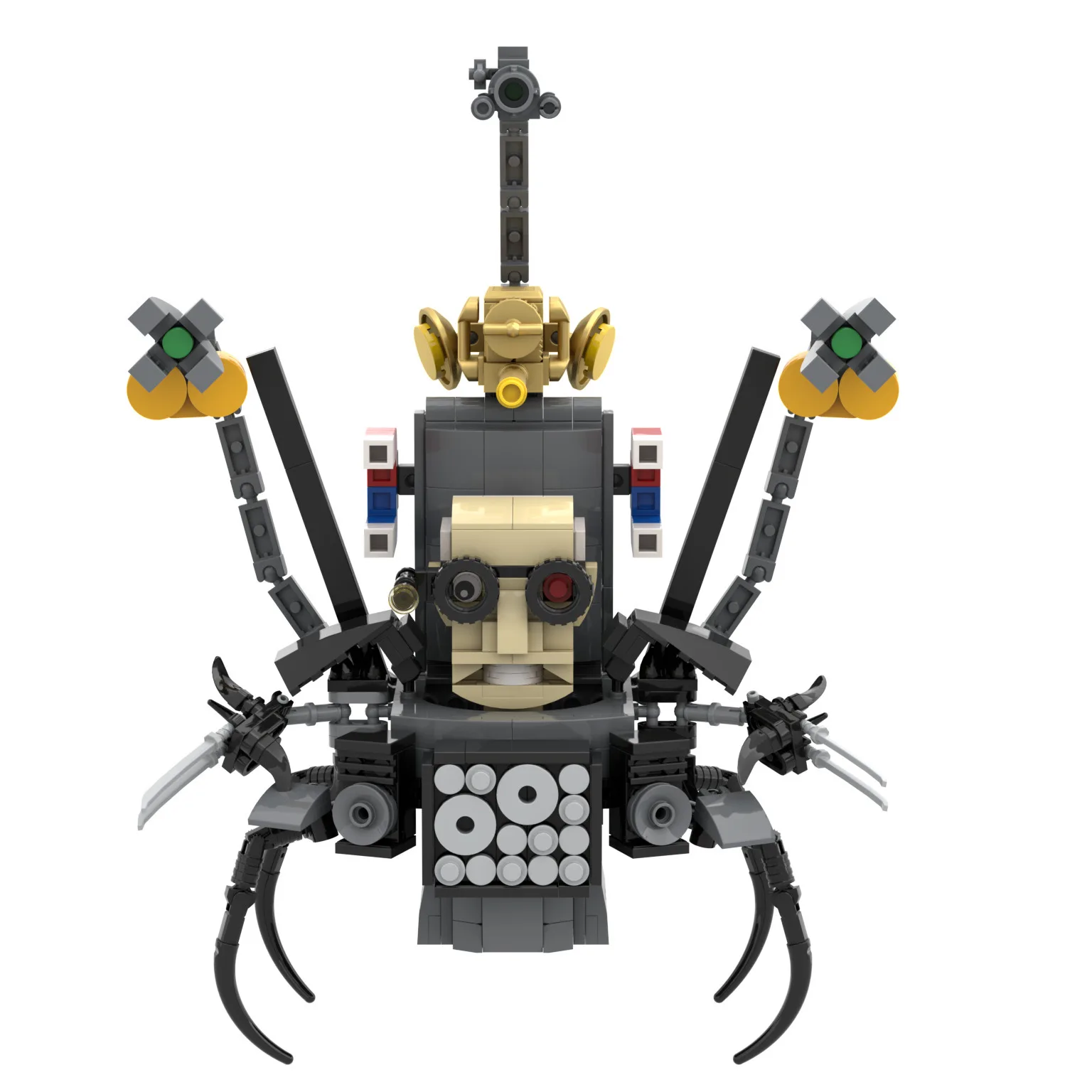 MOC-Skibidi-Toilet-Enhanced-Toilet-Doctor-Set-Scientists-Camera-Speaker ...