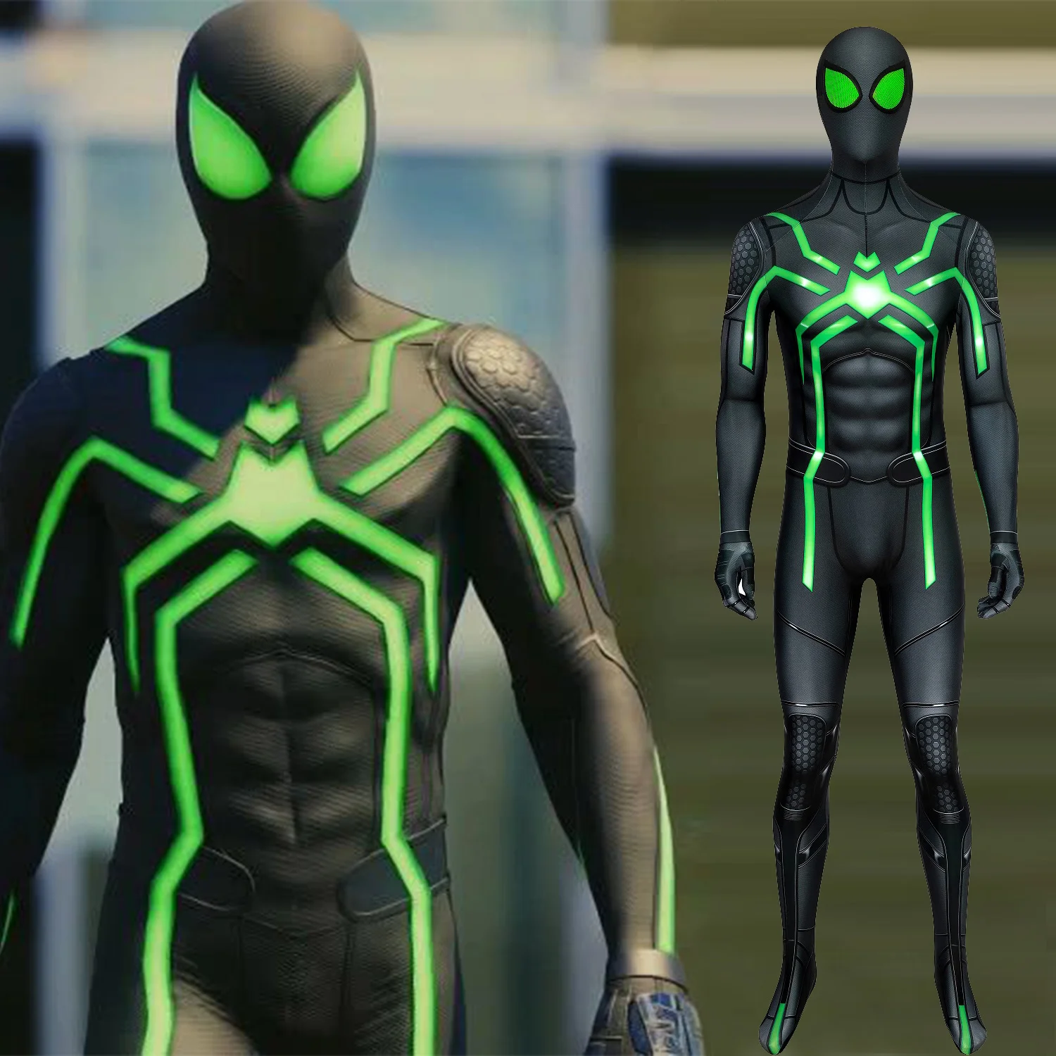 SpiderMan-Stealth-Suit-Cosplay-Costume-Superhero-Stealth-Spider-3D ...