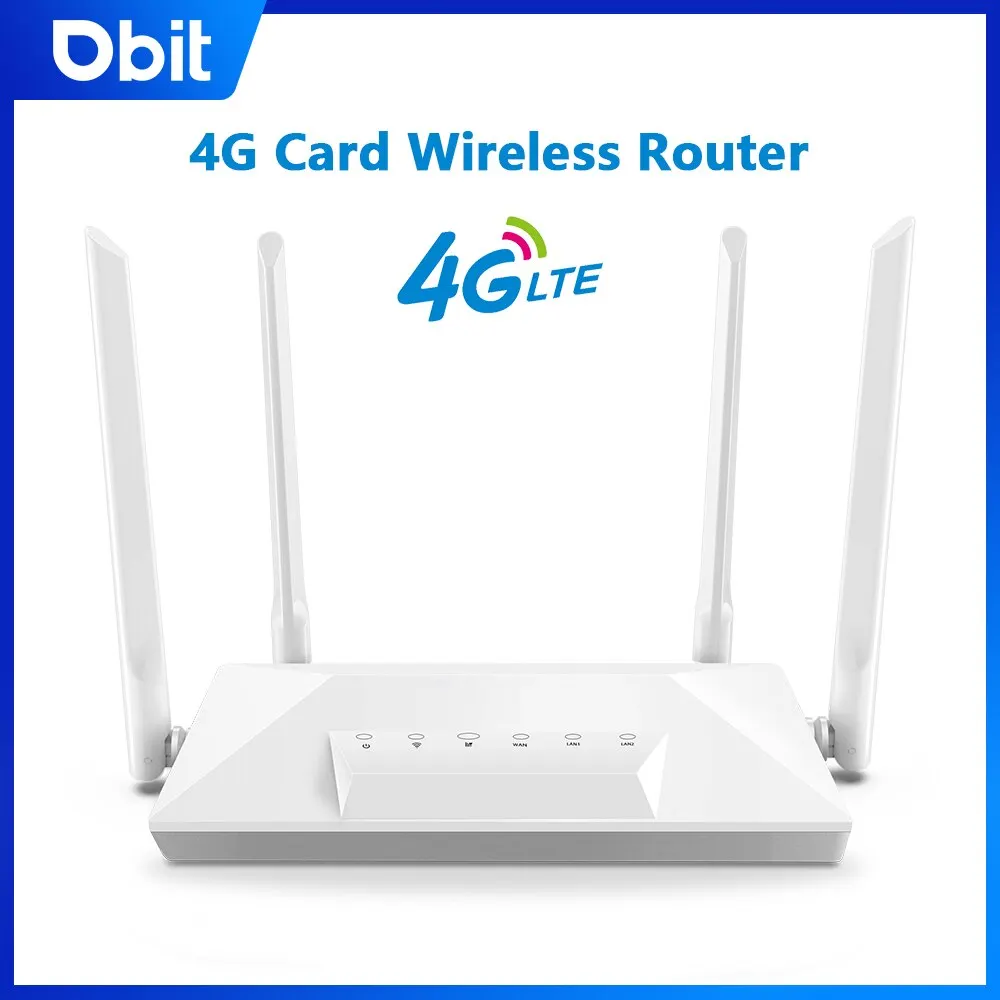 Roteador sem fio com cartão SIM, Modem, Suporte 30 Dispositivos para ...