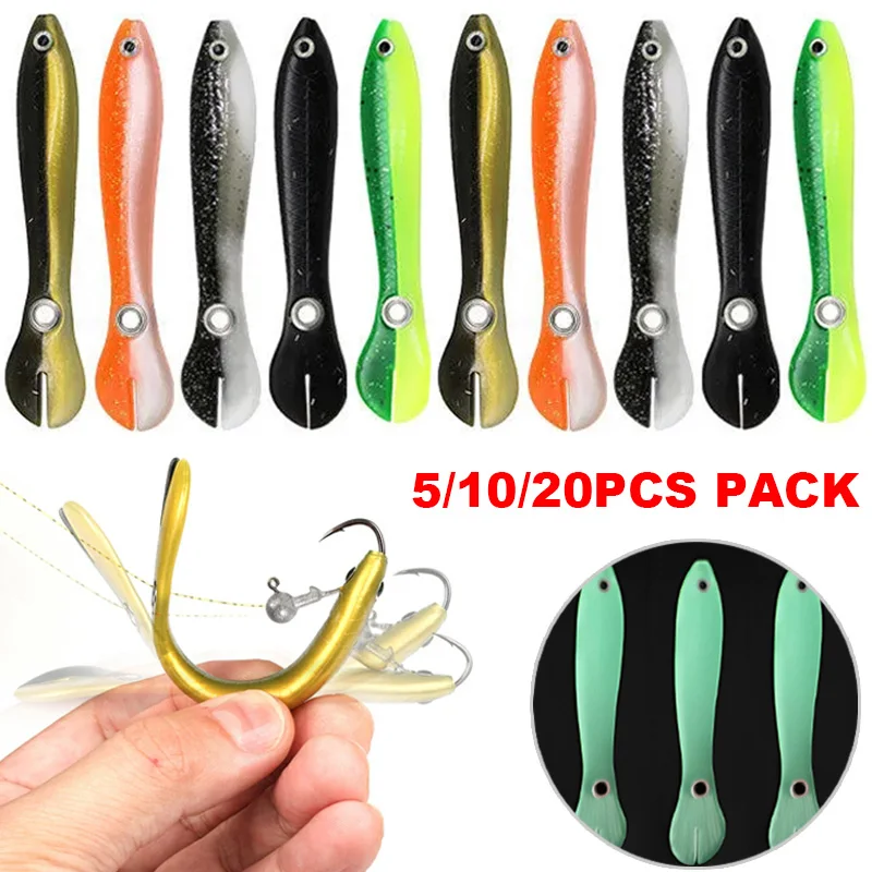 5-10-20PCS-Luminous-Soft-Bionic-Fishing-Lure-Slow-Sinking-Bionic ...