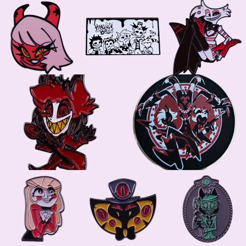 Infamous-Alastor-Villain-Snake-Demon-Sir-Pentiouss-Enamel-Lapel-Pins ...