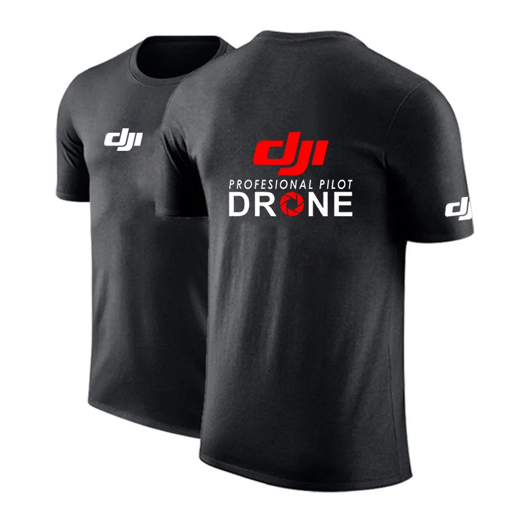 2022 Summer New Dji Professional Pilot Drone Printed T Shirt Men's ...