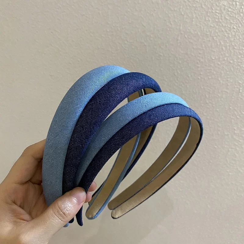 Korean-retro-niche-temperament-denim-hair-band-simple-everything ...