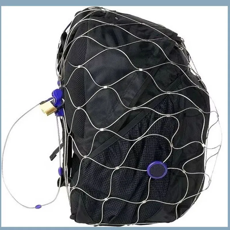 Stainless-Steel-Rope-Wire-Anti-Theft-Luggage-Bags-Protector-Backpack ...