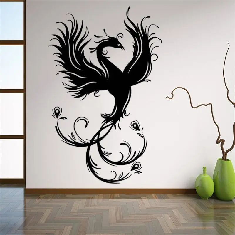 Phoenix Bird Wall Decal Ancient Animal Vinyl Sticker Fantasy Greek ...