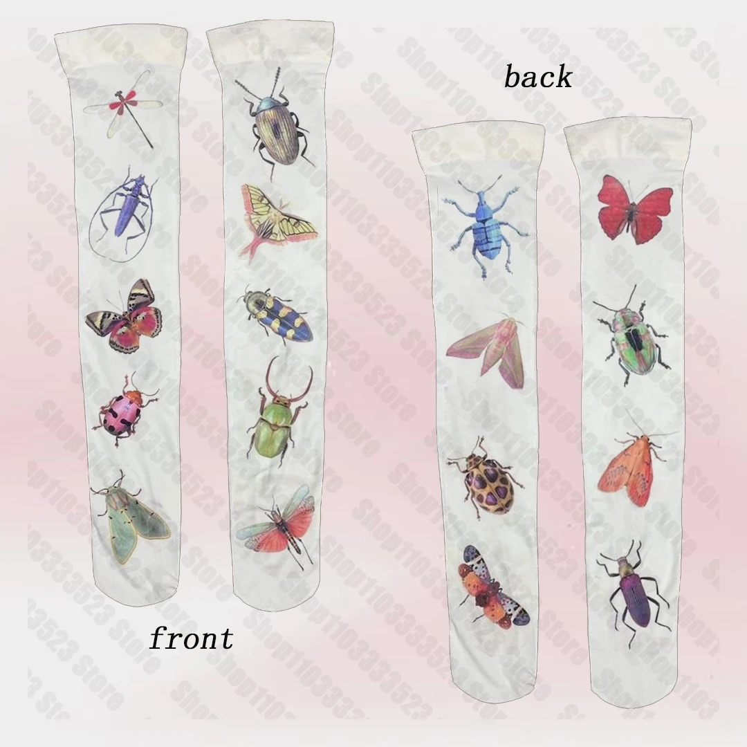 Fashion Y2k Knee High Socks Stockings Punk Goth Stockings Emo girl Knee ...