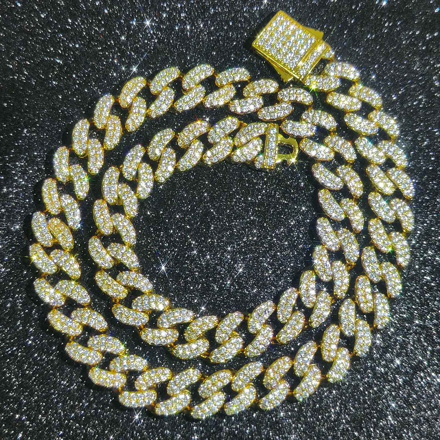 Hip-Hop-Jewelry-5A-Bling-Zircon-Cuban-Link-Chain-Iced-Out-12mm ...