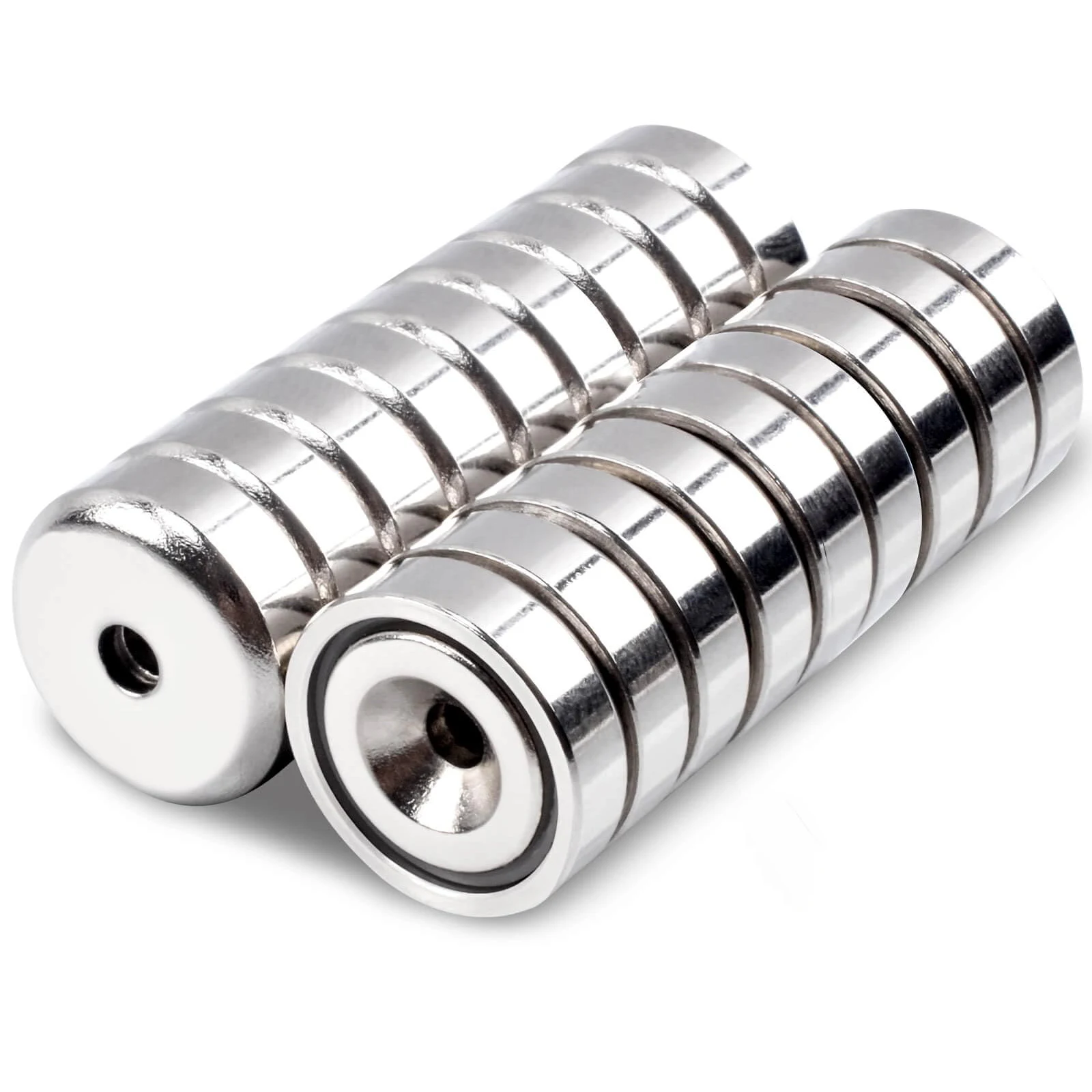 Super-Strong-Round-Base-Cup-Neodymium-Magnets-with-Holes-16mm-Ring-Rare ...