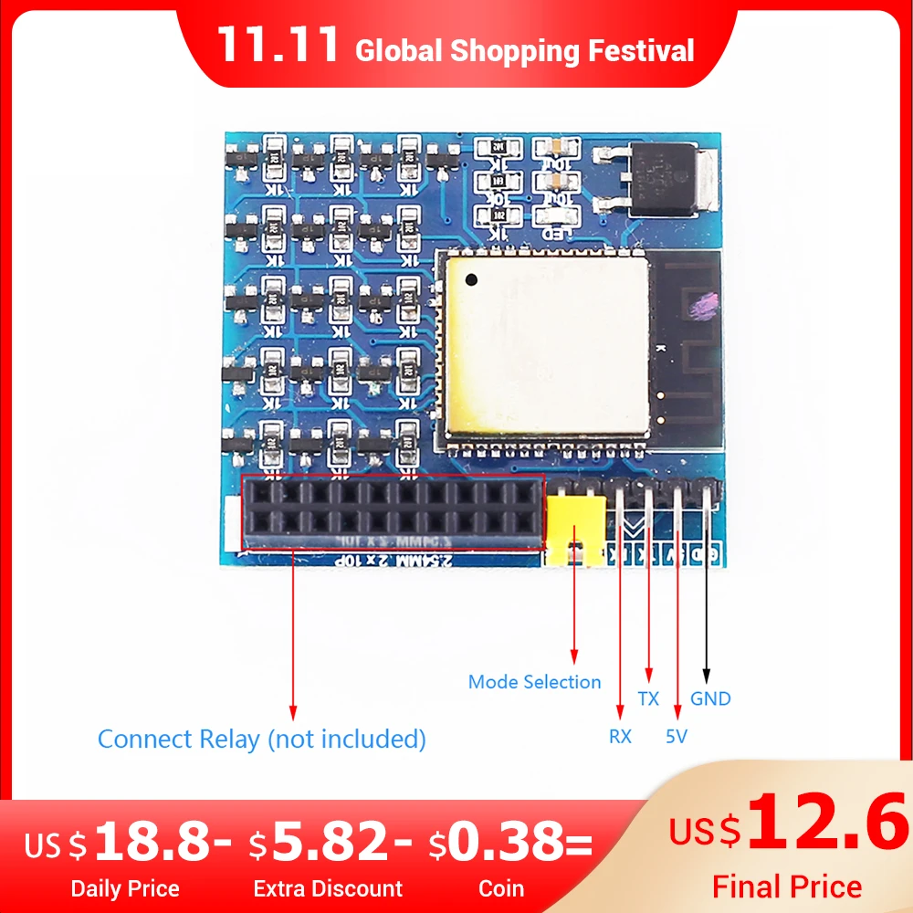 Wireless Wifi Module Iot Esp32 Relay Driver Remote Controller 16ch ...