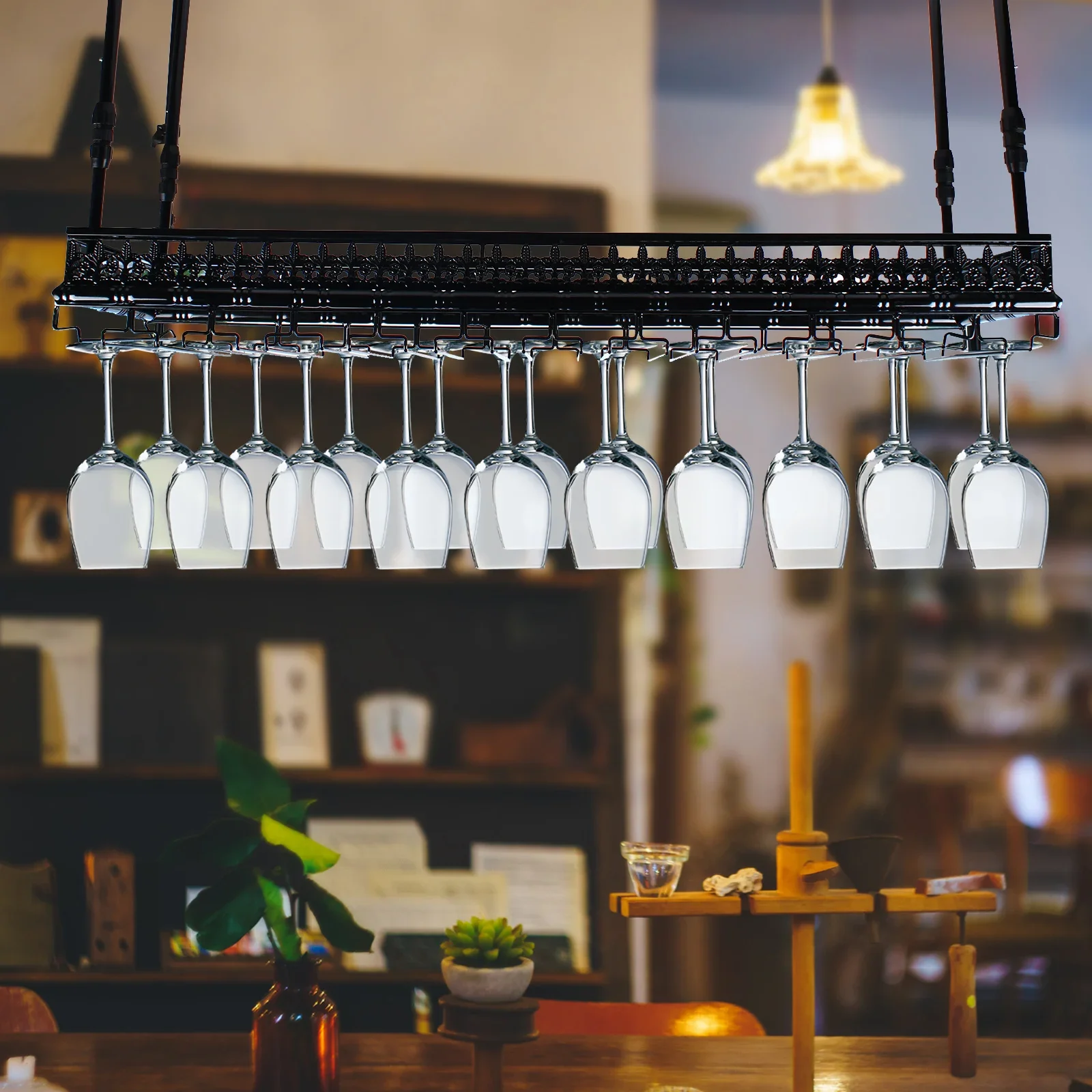 100cm-Industrial-Vintage-Metal-Bar-Wine-Glass-Hanging-Rack-For-40-Cups ...