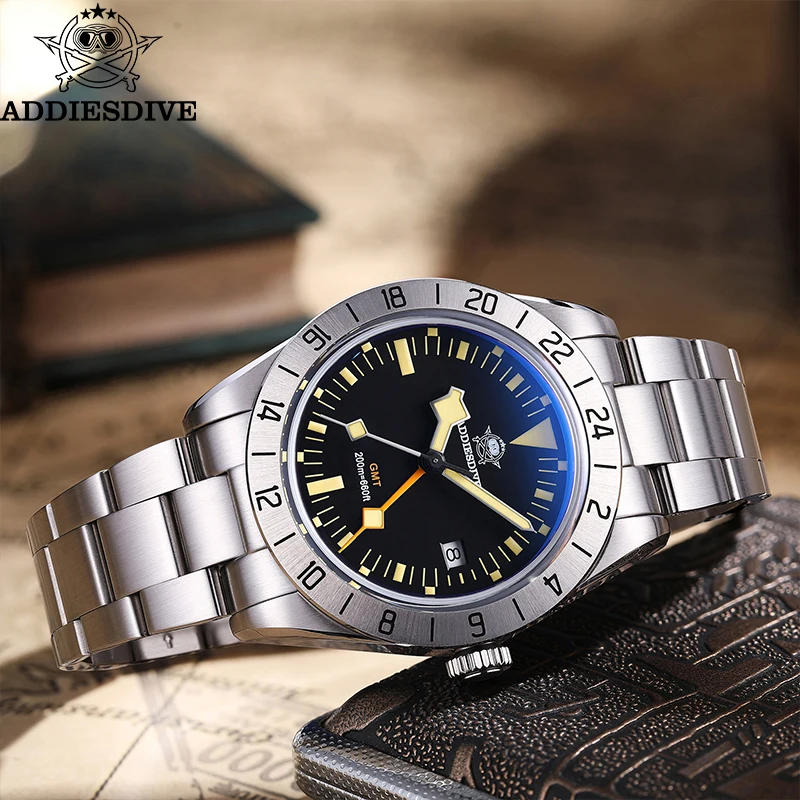 Reloj de cuarzo de buceo ADDIESDIVE GMT para hombre, relojes luminosos ...