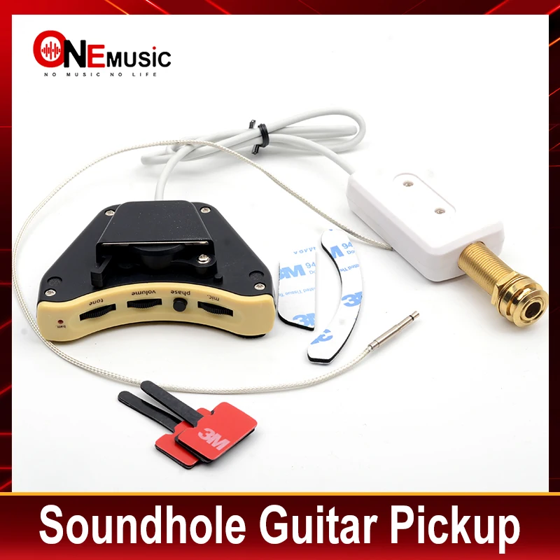 Soundhole-Guitar-Pickup-White-Pickup-with-Silver-Piezo-with-Output ...