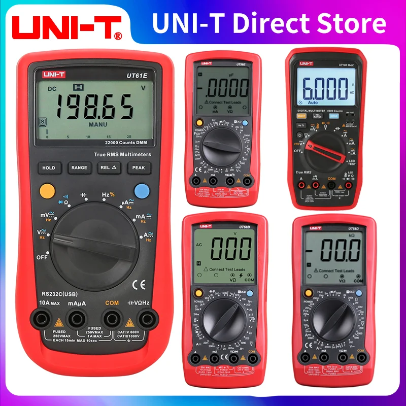 Multímetro Digital UNI-T UT61E UT58A UT58B UT58C UT58D UT58E UT15B ...