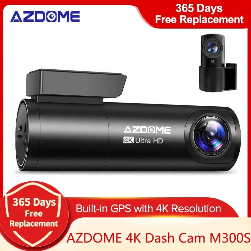 AZDOME-M300S-4K-Dash-Cam-Video-Recorder-Built-in-GPS-WIFI-2160P-UHD ...