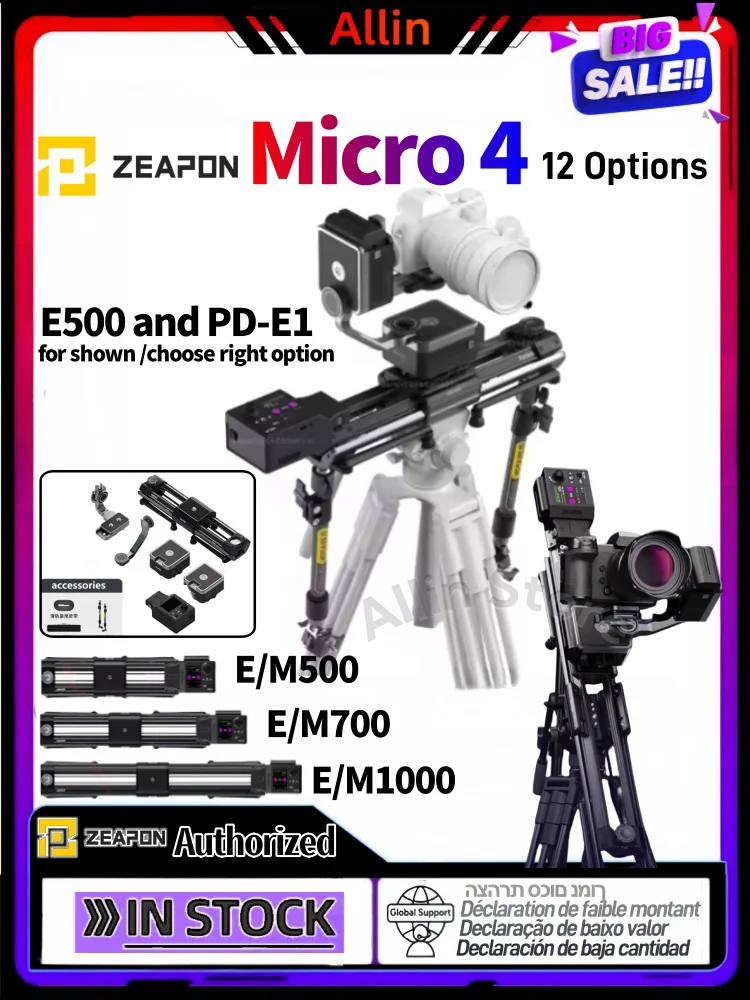 ZEAPON Micro 4 E500 E700 E1000 M500 M700 M1000 Motorized Slider DSLR ...