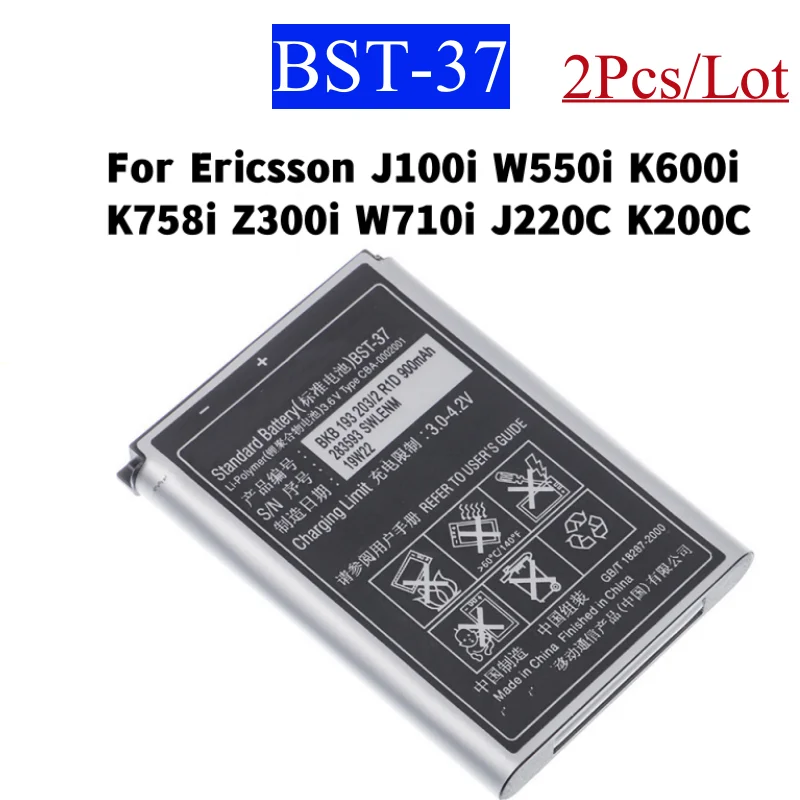 BST-37 Battery For Sony Ericsson J100i W550i K600i K758i Z300i W710i ...