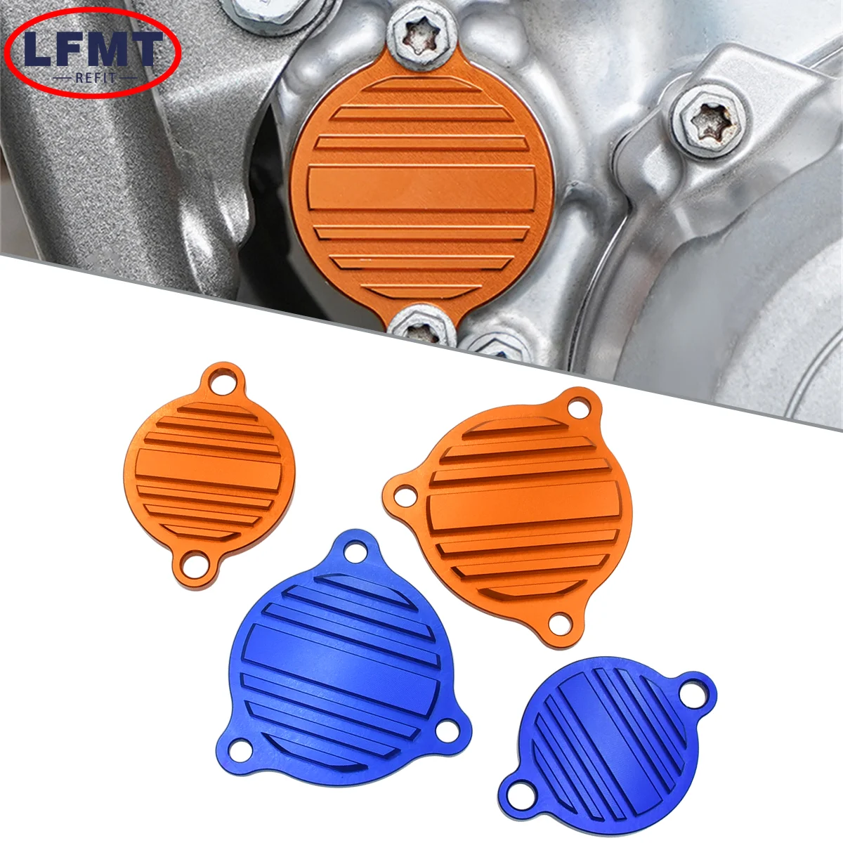 For-KTM-Motorcycle-CNC-Oil-Pump-Cover-Guard-Cap-and-Oil-Filter-Cover ...