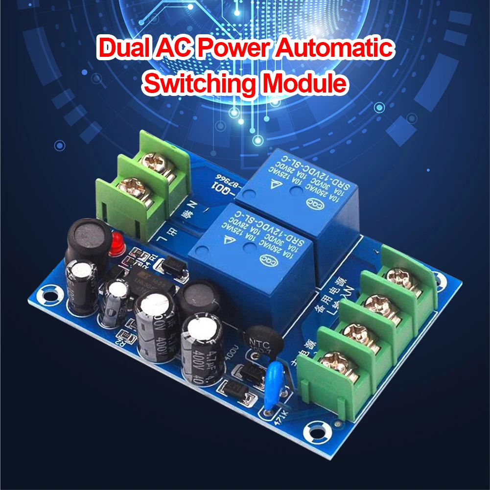 YX-Q01 220V Two-Way Power Automatic Switcher 10A 2 Power Supply 2 In 1 ...