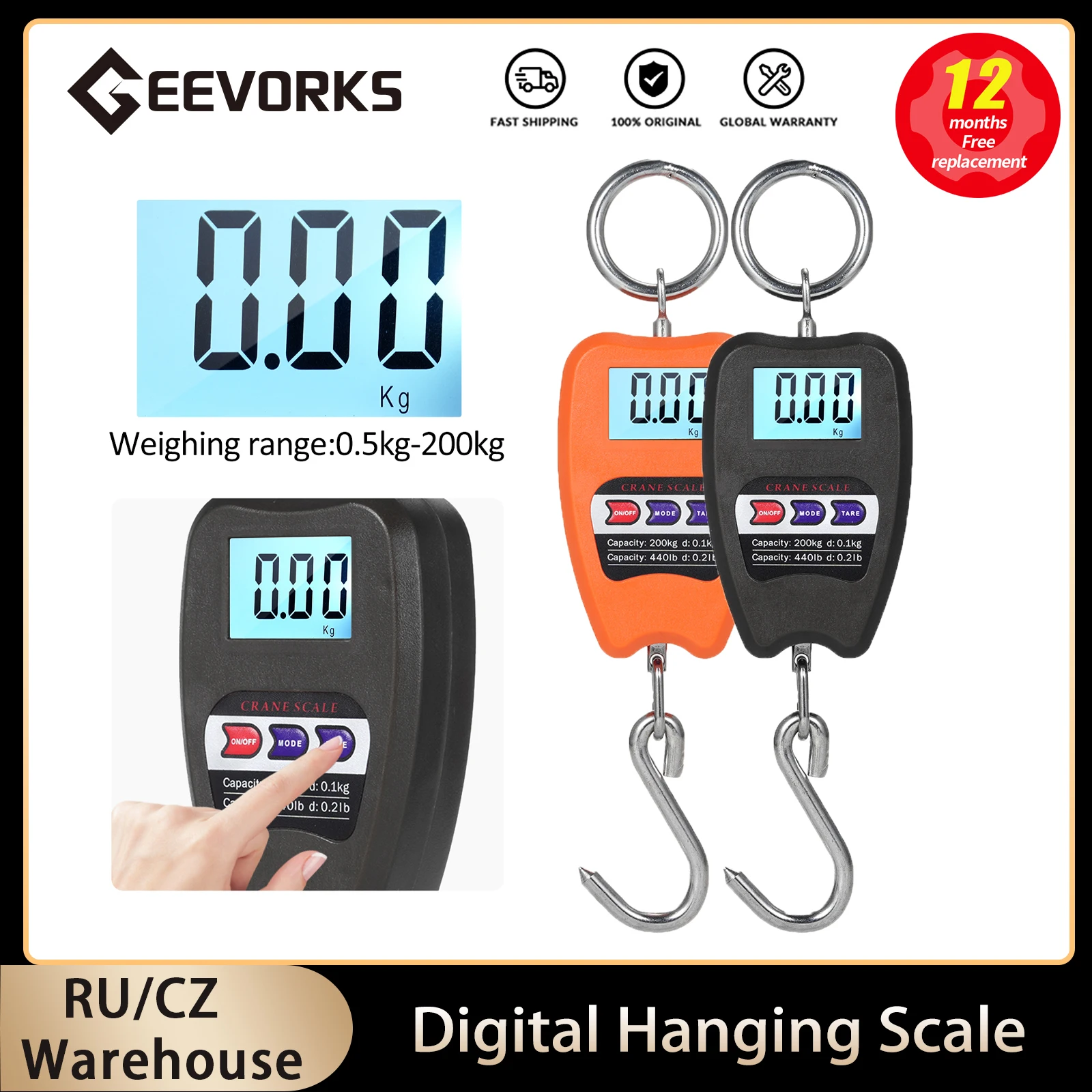 200Kg-Hanging-Scale-Kitchen-Digital-Scale-BackLight-Fishing-Weights ...