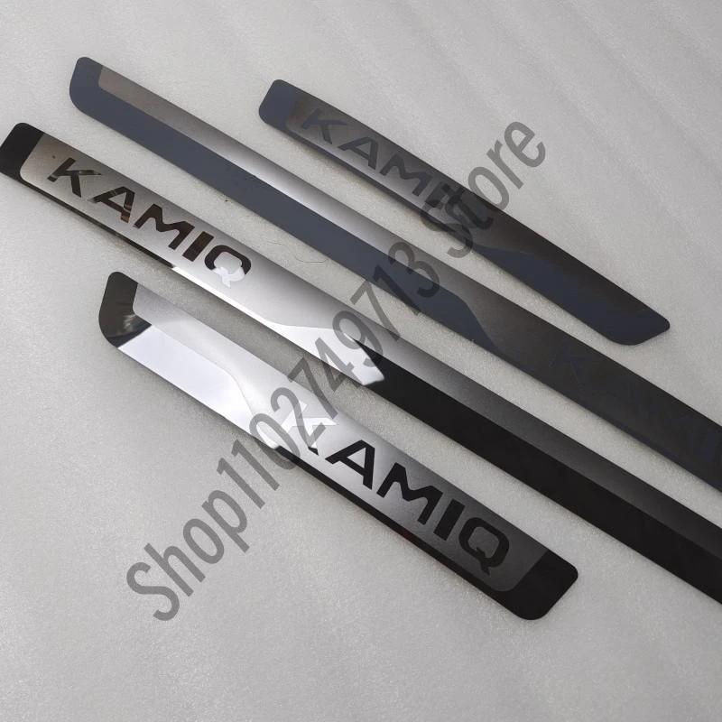 for Skoda KAMIQ 2018 2019 2022 Car styling Stainless Steel Scuff Plate ...
