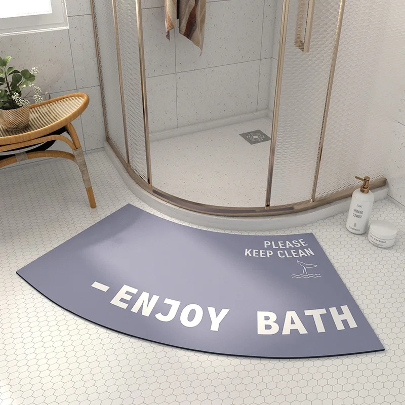 Fan-shaped-Anti-slip-Bathroom-Mat-Toilet-Doormat-Bathtub-Side-Floor ...