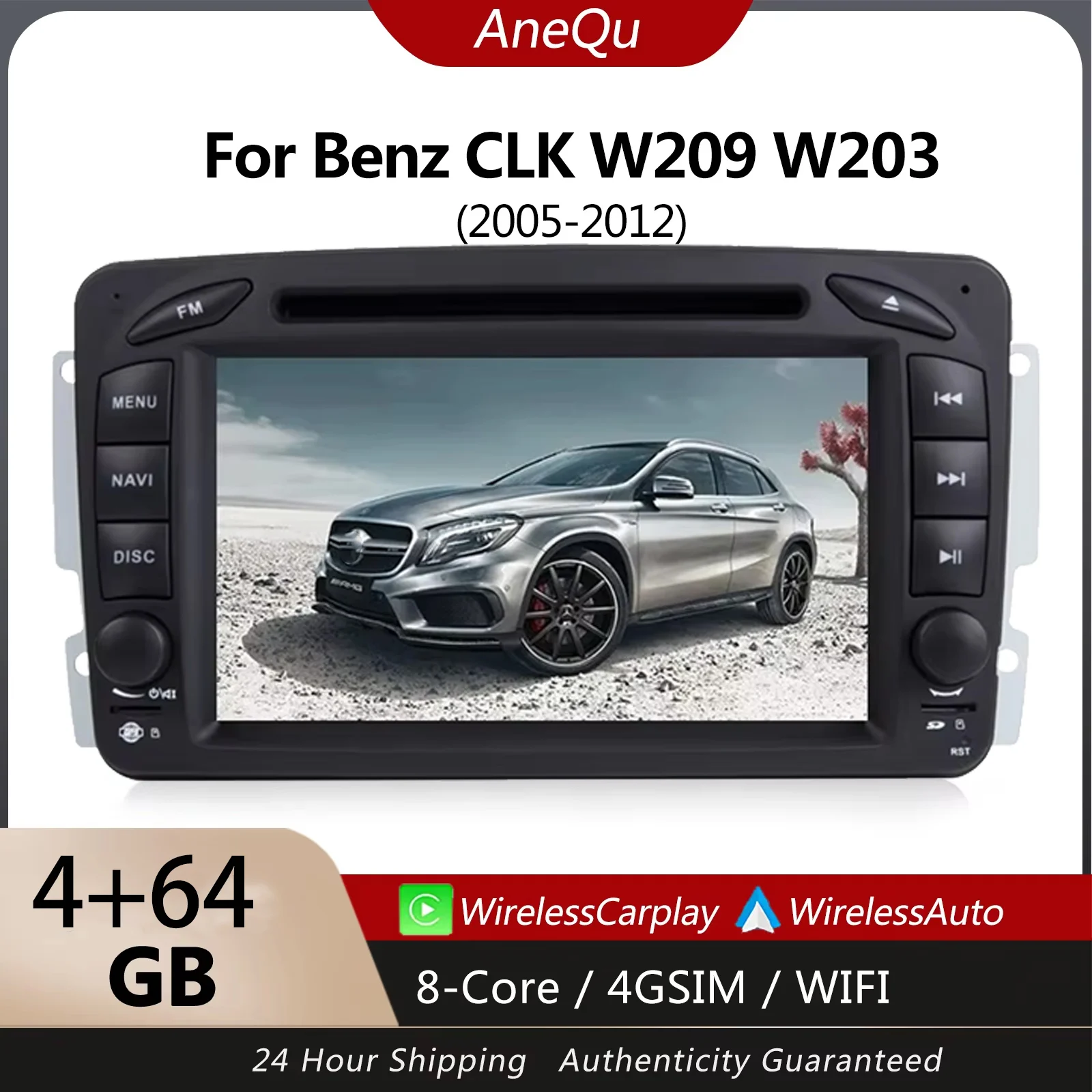 AneQu Android car radio suitable for Mercedes Benz CLK W209 W203 W463 ...