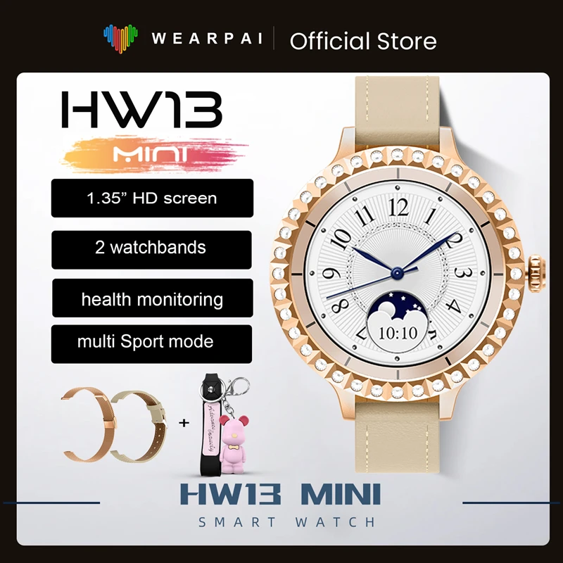Wearpai Smart Watches Women HW13 mini with Double watchabnds and ...