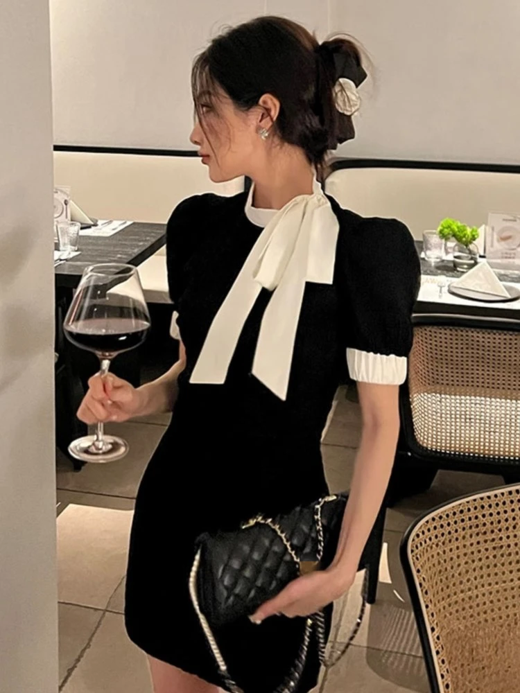 Summer Women Elegant French Style Party Prom Dress 2022 Office Lady ...