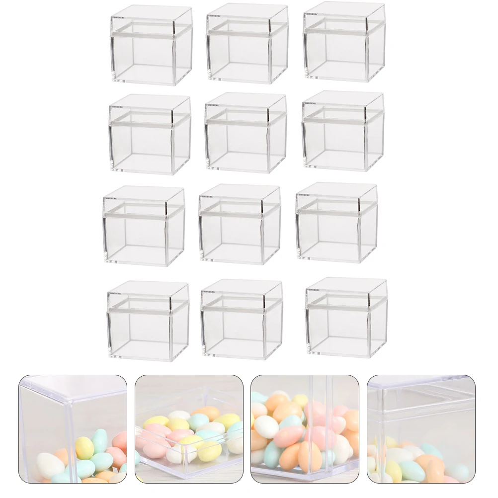 Acrylic Small Box Squares | Small Acrylic Boxes Lids | Acrylic Clear ...