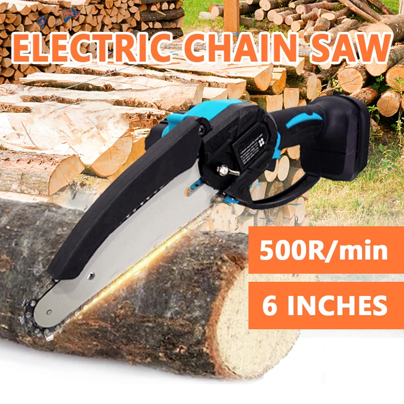 6-Inch-Brushless-Chainsaw-Cordless-Electric-Chain-Saw-Woodworking ...