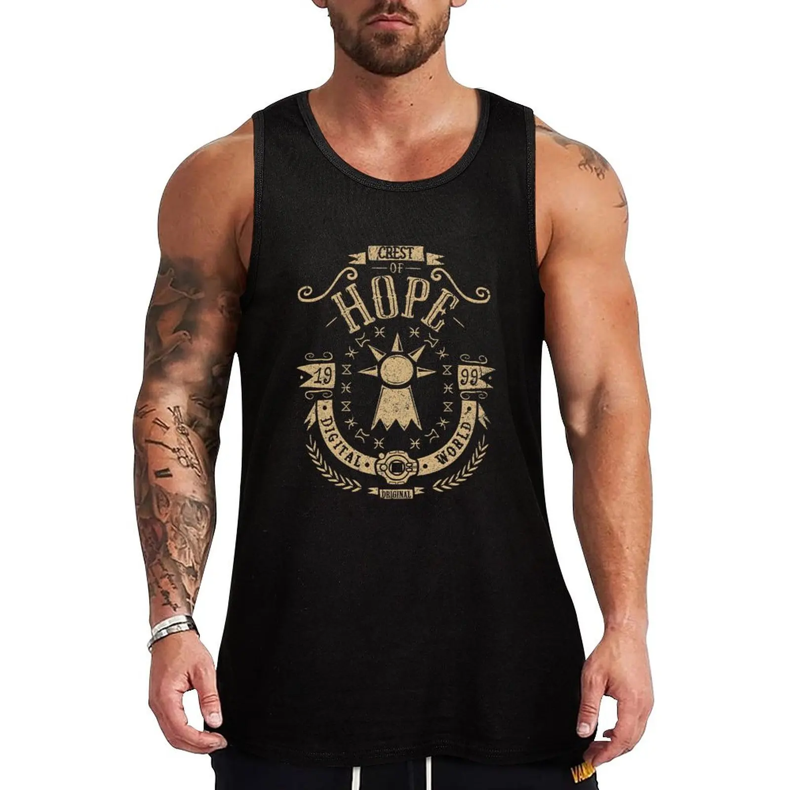 Crest-of-Hope-Camiseta-sin-mangas-Angemon-T-K-para-hombre-ropa-de ...