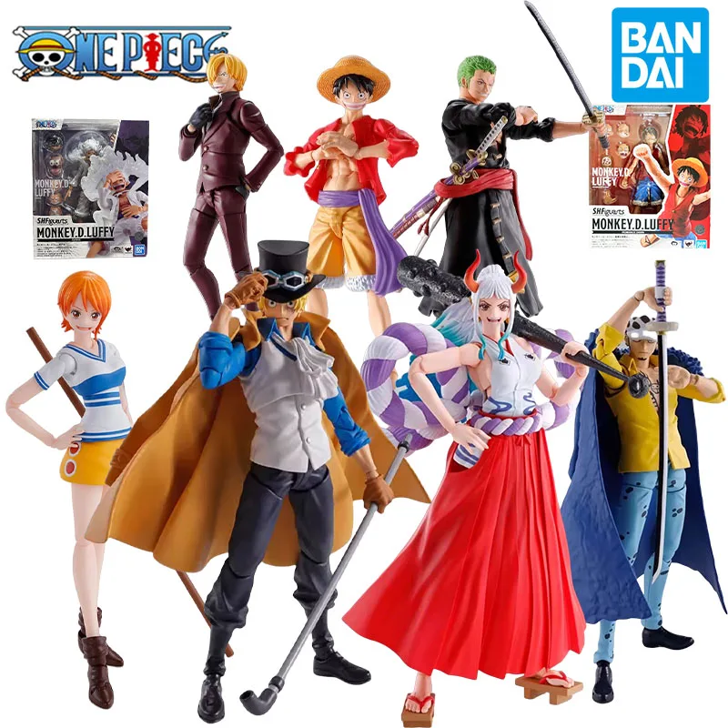 Bandai SHF Luffy Action Figures ONE PIECE Anime Toy Figures Nami ...
