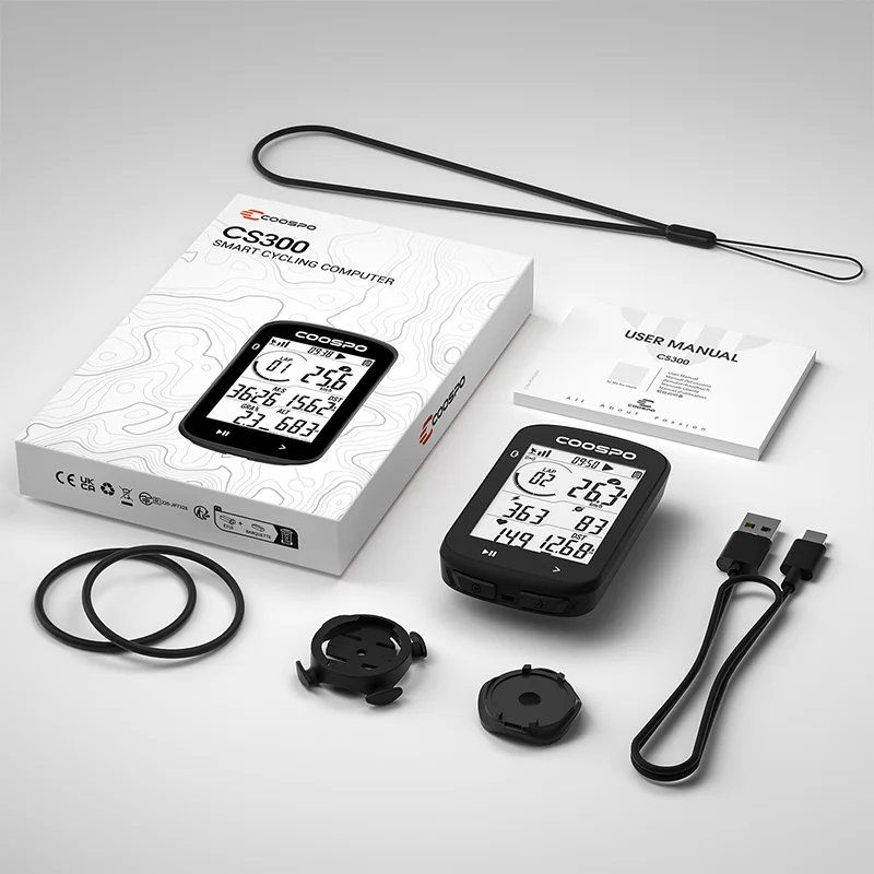 COOSPO-CS300-Wireless-Bicycle-Computer-GPS-Bike-Speedometer-Odometer-2 ...