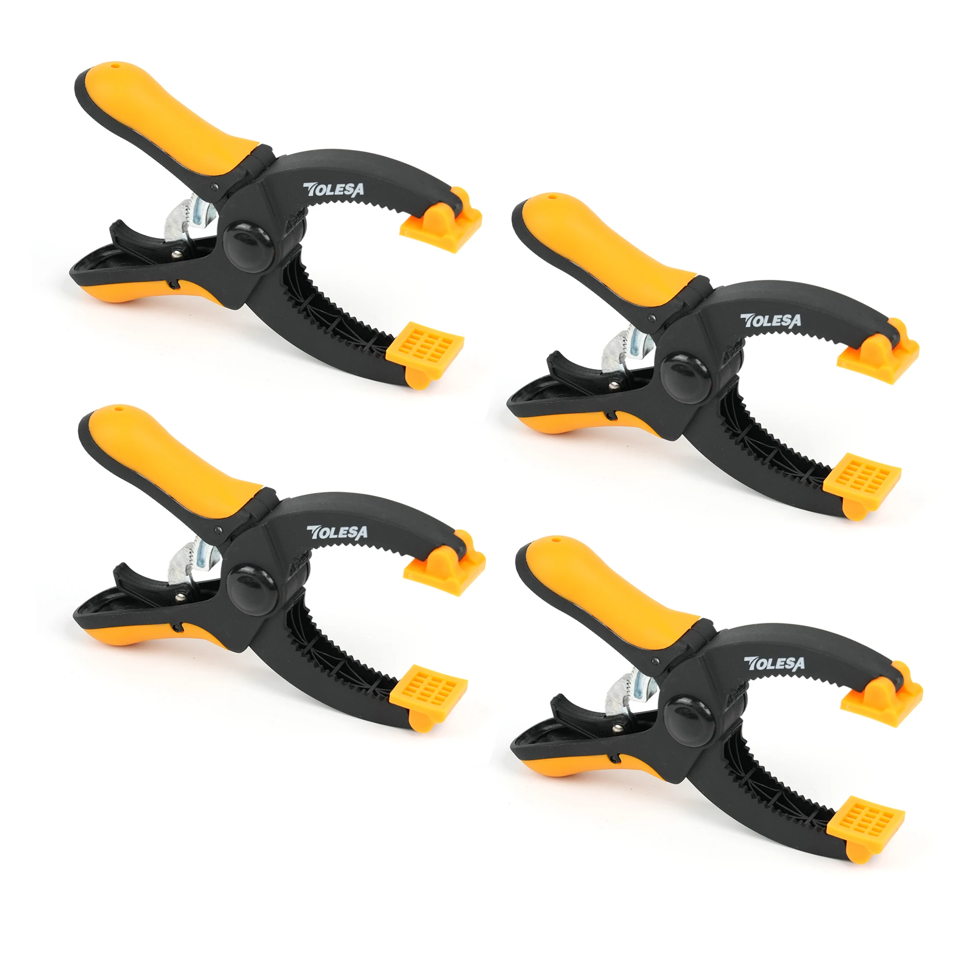 TOLESA-4PCS-5-Ratcheting-Hand-Clamps-Set-1-55-Inch-Jaw-Opening-with ...
