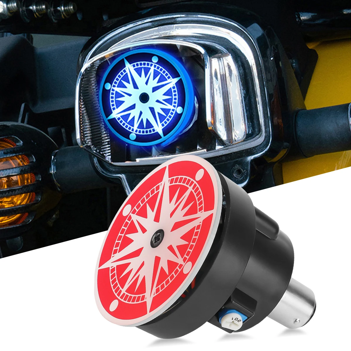 1157 Motorcycle Brake Light Wheel Eyes Rotating Rainbow Flashing Tail ...