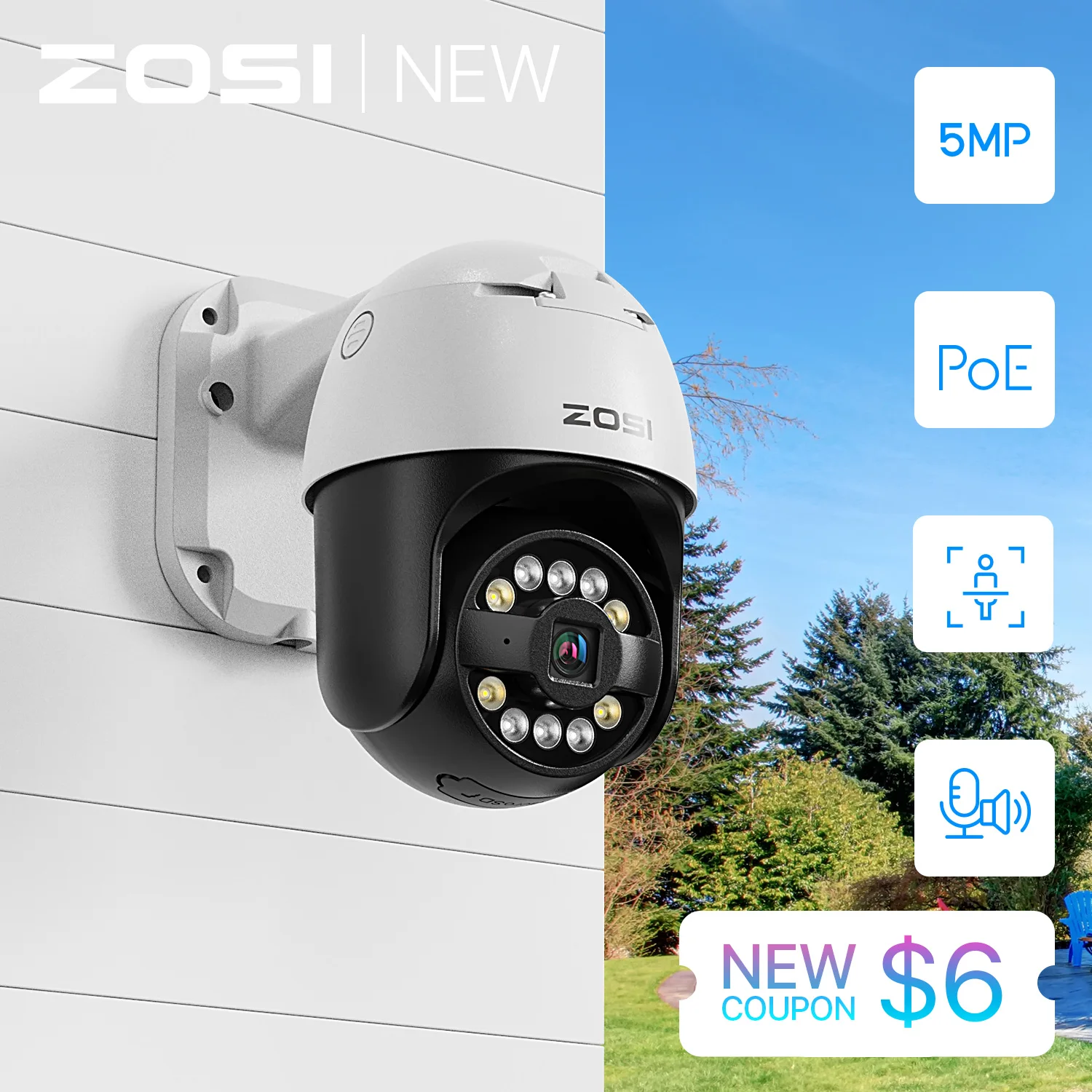 ZOSI-5MP-PoE-Security-Camera-PTZ-Outdoor-Audio-AI-Face-Vehicle-Detect ...