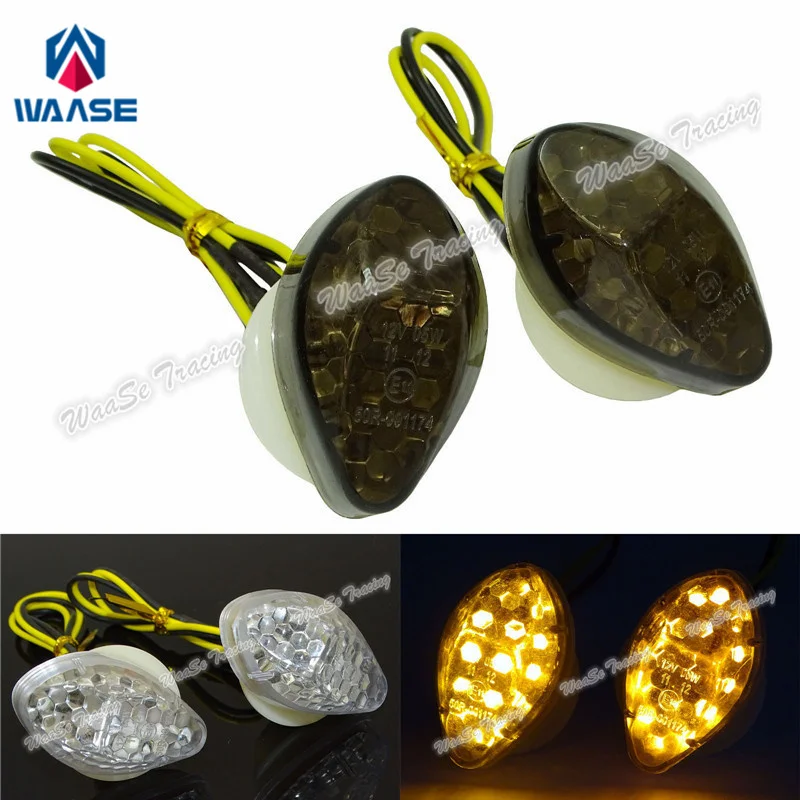 waase LED Flush Mount Turn Signal Indicator Light Blinker For Honda CBR919RR CBR600RR CBR1000RR ...