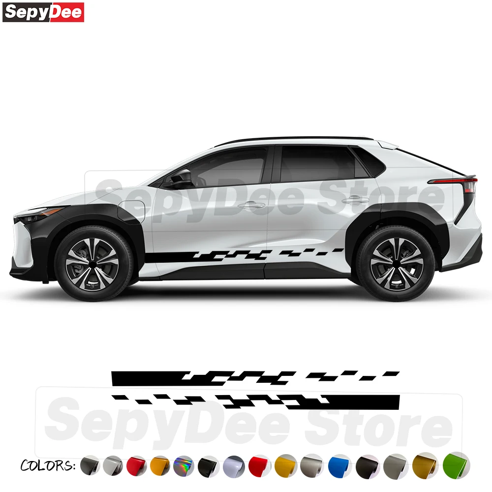 2Pcs-Racing-Sport-Car-Door-Side-Skirt-Sticker-for-Toyota-Bz4x-EV-Auto ...