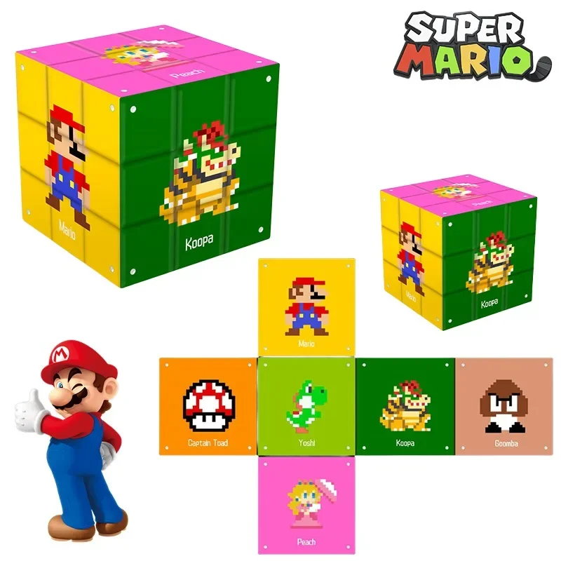 Super-Mario-Bros-Cartoon-Rubik-s-Cube-Anime-Figure-Bowser-Yoshi-Peach ...