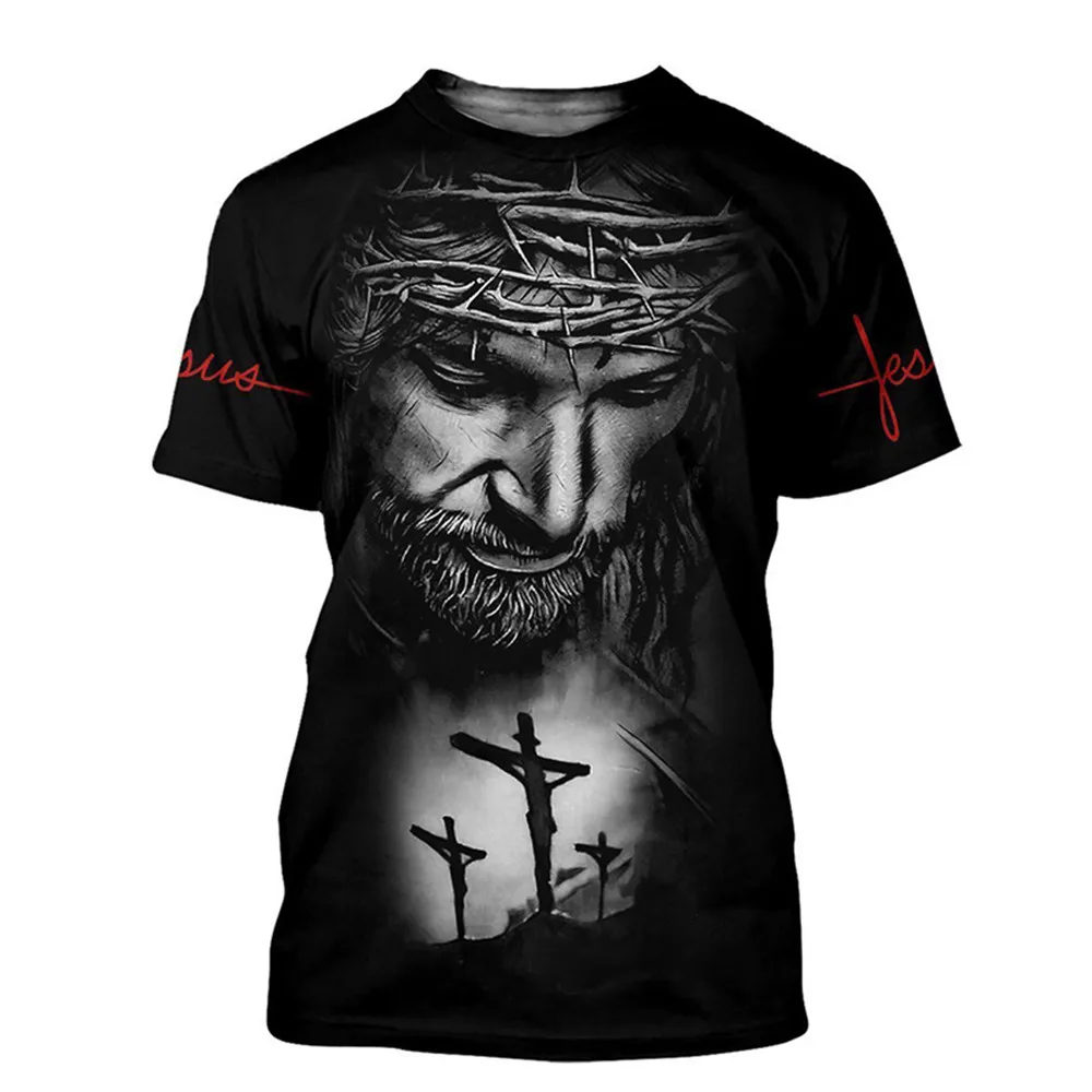Jesus-Christ-Series-3d-Print-Summer-Men-s-Round-Neck-T-shirt-Casual ...